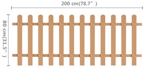vidaXL Marketos Laťkový plot WPC 200 x 80 cm