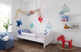 BabyBeds Dětská postel LILI Velikost postele: 160x80 cm, Barevné provedení: Bílá, Úložný prostor: Ano, s úložným prostorem Bílá