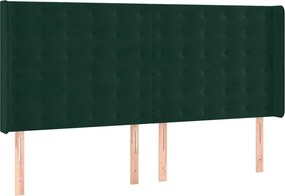 Box spring postel s matrací tmavě zelená 160x200 cm samet 3132930
