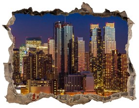 Wallmuralia Fototapeta díra na zeď 3D Manhattan noc 95x64 cm