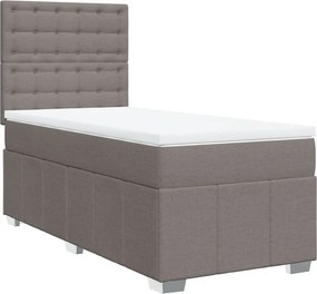 Box spring postel s matrací taupe 100 x 200 cm textil 3293897