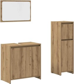 3dílná koupelnová sestava dub artisan kompozitní dřevo 3328564