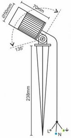 LED Venkovní svítidlo LED/7W/85-264V IP67