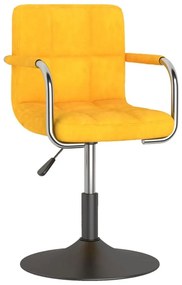 Petromila Jídelní židle hořčicově žlutá samet