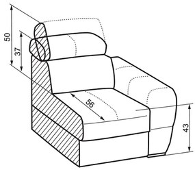 Sedací souprava VENTO | 251x167 | HOVĚZÍ KŮŽE | s úložným pr. a rozkladem | VÝPRODEJ Z PRODEJNY
