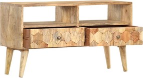 TV stolek 90 x 30 x 50 cm masivní mangovníkové dřevo 286463