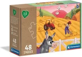 Clementoni Play For Future PUZZLE Zvířata na farmě / 3x48 dílků / od 5
