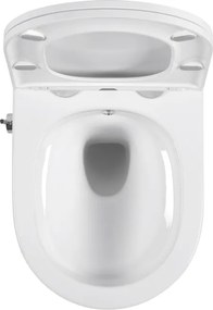 Erga Lily, závěsná WC mísa s funkcí bidetu + toaletní sedátko, bílá lesklá, ERG-V03-LILY-TO2-BID-WH