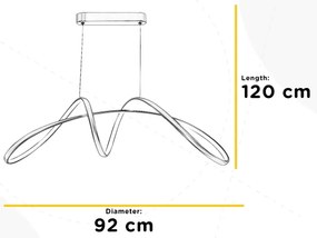 ONLI - LED Lustr na lanku INFINITY LED/50W/230V 4500K matný chrom