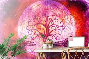 Samolepící tapeta pastelový magický strom života - 375x250 cm