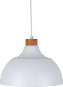 TK Lighting Bílý závěsný lustr Cap pro žárovku E27 TK2070
