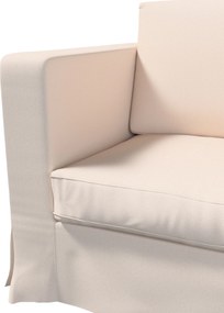 Potah na pohovku IKEA  Karlanda 3-místná nerozkládací, dlouhý barva růžová látka pletený vzor