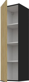 CREMONA cc | horní skříňka 30 G-108 1F policová | 30 cm | EXTRA VYSOKÁ | černá/cremona