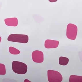 MSV MALTA sprchový závěs motiv růžový bílý / 180 x 200 cm / polyester