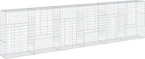 Gabionový koš s víkem 600 x 50 x 150 cm pozinkované železo 3295159