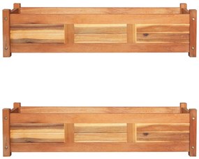 Vyvýšené záhony 2 ks akáciové dřevo 100 x 30 x 25 cm 3057522