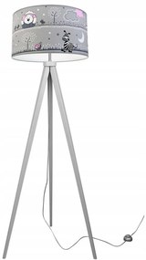 Dětská stojací lampa Ladybird, 1x textilní stínítko se vzorem, (výběr ze 2 barev konstrukce)