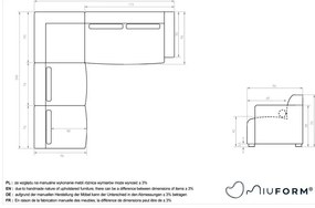 Světle šedá rohová pohovka (levý roh) Flex Felix – Miuform