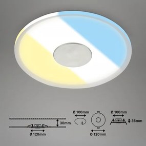 Briloner 7480019 - LED Koup podh svítidlo LED/6W/230V 3000/4000/6500K IP44 bílá