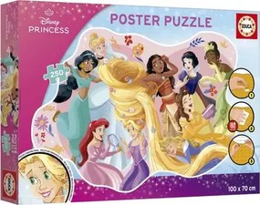 EDUCA Poster puzzle Disney princezny / 250 dílků / 100 × 70 cm