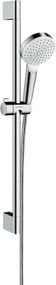 Hansgrohe Crometta, sprchová sada 1 jet EcoSmart 9 l/min se sprchovou tyčí 65 cm, bílá/chromová, HAN-26535400