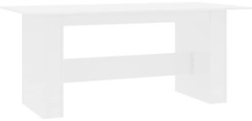 Jídelní stůl Tinnie - bílý s vysokým leskem - dřevotříska | 180x90x76 cm