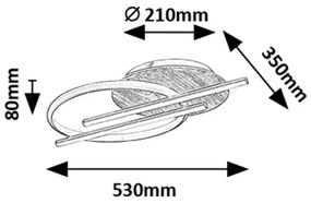 Rabalux 71404 - LED Stropní svítidlo ARASH LED/40W/230V 3000/4000/6500K