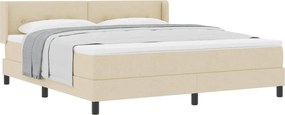 Postel s boxspringem s čelo Krémová 200 x 180 cm textil 3341123