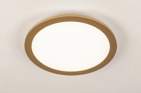 Stropní stmívatelné LED svítidlo s dálkovým ovládáním Basic Round Gold 30