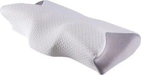 Ergonomický polštář z paměťové pěny bílo-šedá 60 x 35 cm
