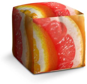 Sablio Taburet Cube Citrusy: 40x40x40 cm
