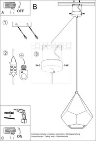 Sollux Lighting Keramická závěsná lampa PAVLUS