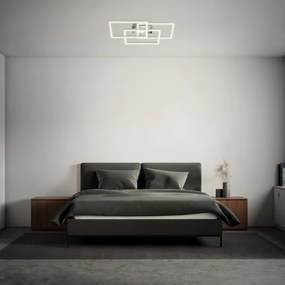 Brilo - LED Stmívatelné stropní svítidlo FRAME LED/57W/230V 3000K matný chrom