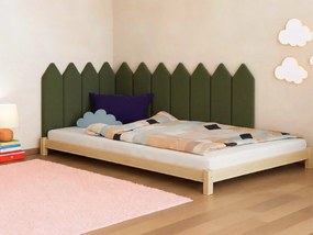 Čalouněný panel na zeď ve tvaru plotku Zvolte barvu: Žlutá, Zvolte rozměr: 20x100 cm, Uchycení na zeď: Bez uchycení (možnost použití lepidla)
