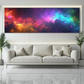 Obraz na plátně - Vesmírná galaxie Ulmeon FeelHappy.cz Velikost obrazu: 150 x 50 cm