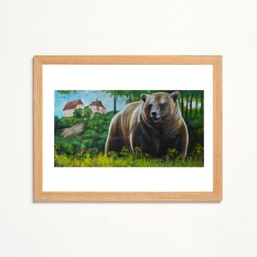 David Reichelt | Hrad Točník Rám: Dubový, Velikost: 40 x 30 cm