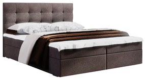 Manželská postel Boxspring 140 cm Fade 2 Comfort (tmavě hnědá) (s matrací a úložným prostorem). 1055879