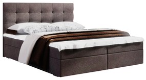 Manželská postel Boxspring 140 cm Fade 2 (tmavě hnědá) (s matrací a úložným prostorem). 1046495