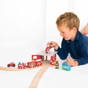 Bigjigs Rail Depo hasičská stanice / od 3 let