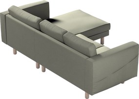 Potah na pohovku IKEA Norsborg 3-místná se šezlongem barva šedá látka pletený vzor