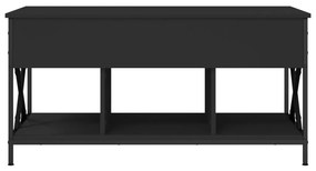 Konferenční stolek černý 100x55x50 cm kompozitní dřevo a kov - Default Title