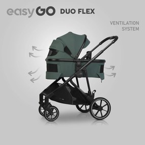 Sourozenecký kočárek EasyGo Duoflex Sage Green