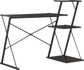 vidaXL Psací stůl s poličkami 116 x 50 x 93 cm [20289] Barva: Černá