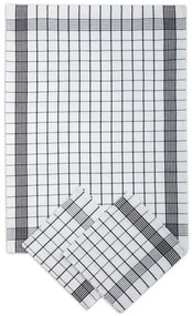 Svitap Utěrka Negativ Egyptská bavlna bílá černá 50x70 cm 3 ks