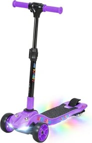 AIYAPLAY elektrická dětská koloběžka od 6 let, skládací 3 kola, start bez pohybu, maximální rychlost 8 km/h, 64x29x83 cm, fialová