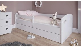 Kocot Kids Dětská postel Julia 160 x 80 cm se zásuvkou a zábranou - bílá
