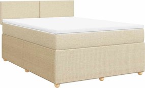 Box spring postel s matrací krémová 140x200 cm textil 3287477