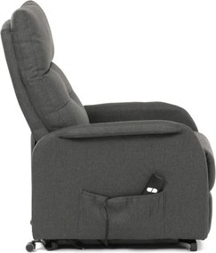 Polohovací křeslo šedé, elektrické TV-5482 GREY2