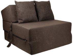 FIMEX Rozkládací křeslo SUPER Comfort pro hosty 70x200x15 Hnědá