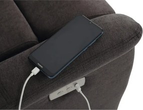 Polohovací křeslo hnědé elektrické TV-925 BR2